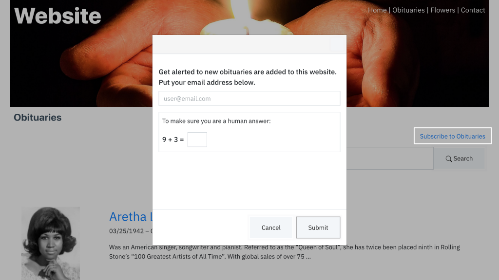 Install the Obituary Assistant Plugin on Any Website